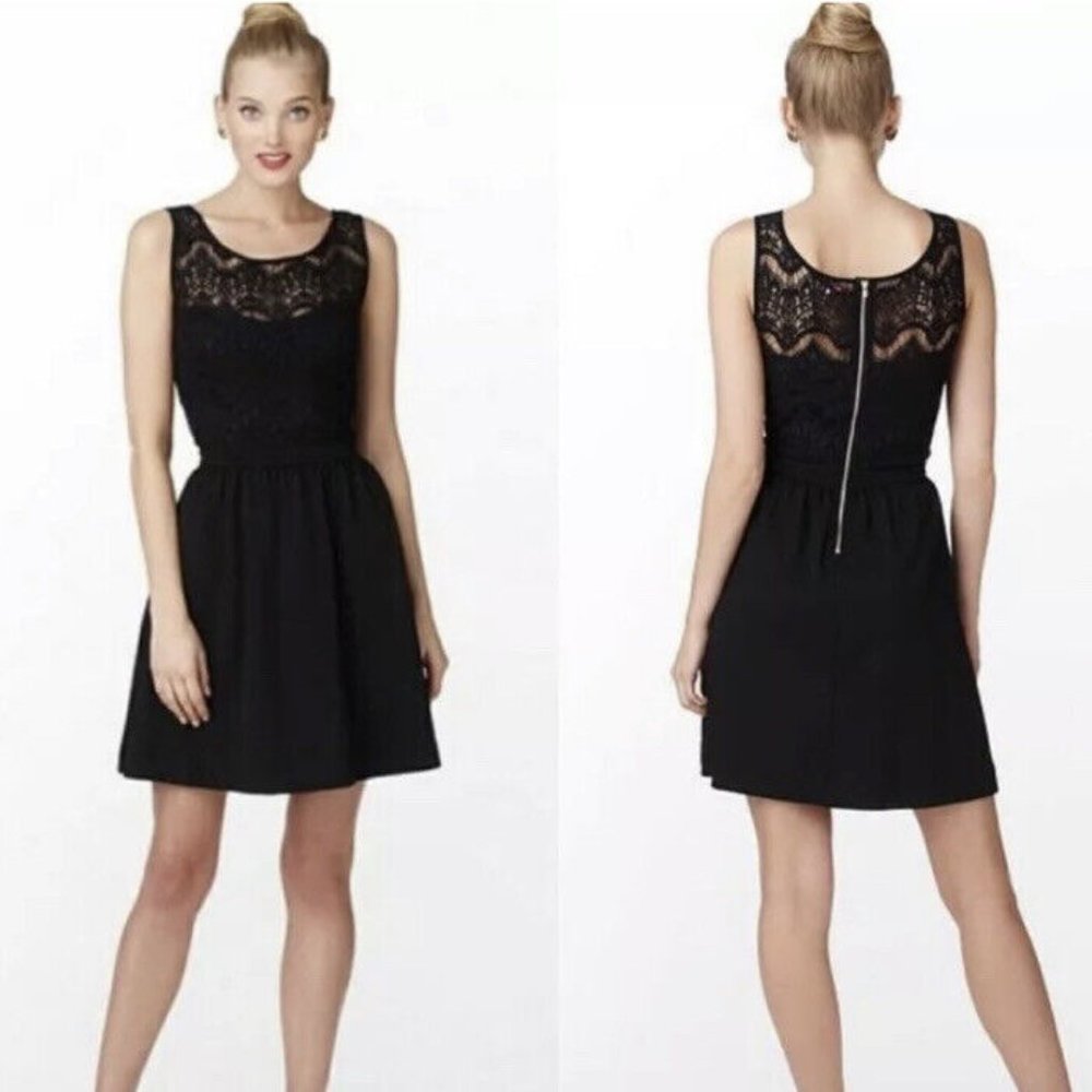 Lilly Pulitzer Black Crochet Rhea Lace Mini - Gem